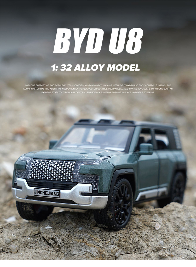 KLT 1:32 BYD Yangwang U8 Metal Alloy Toys Car Model Diecast Vehicle For ...