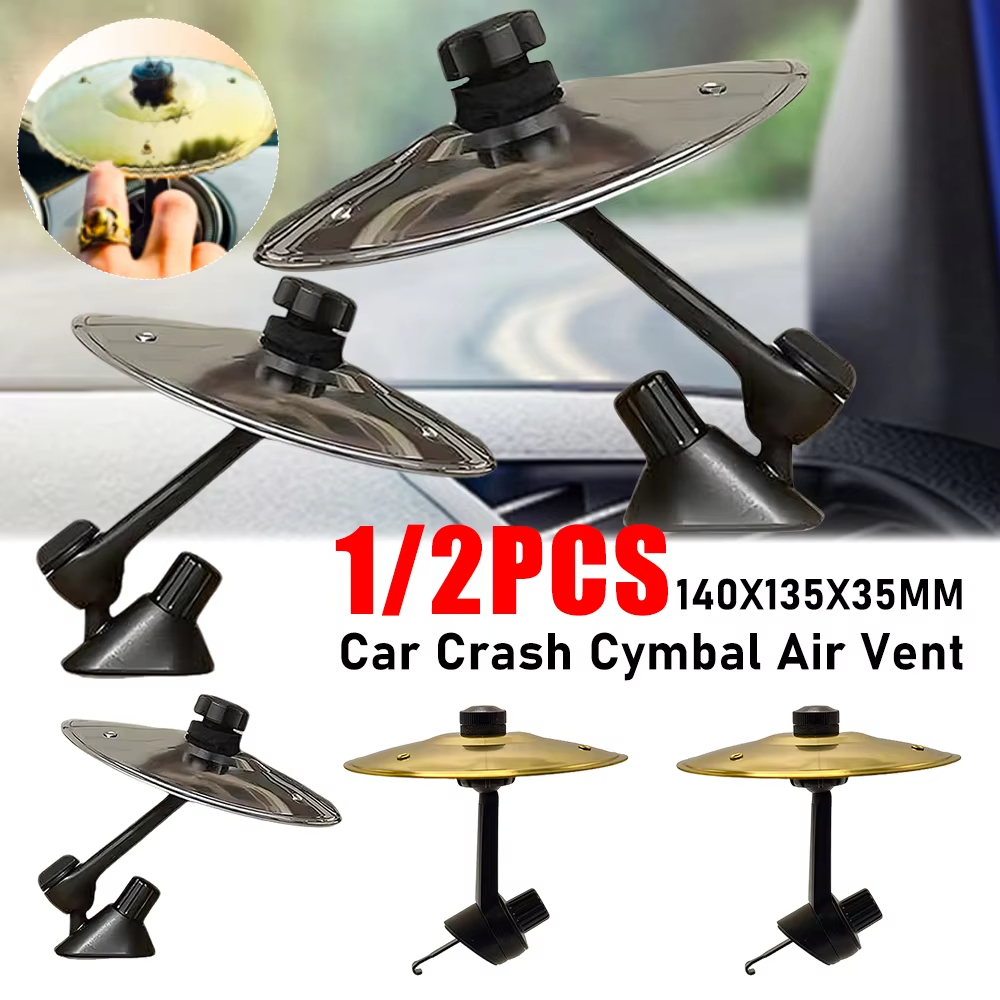 (Local Stock) 2pcs Car Crash Cymbal Air Vent Mini Drum Car Hand ...