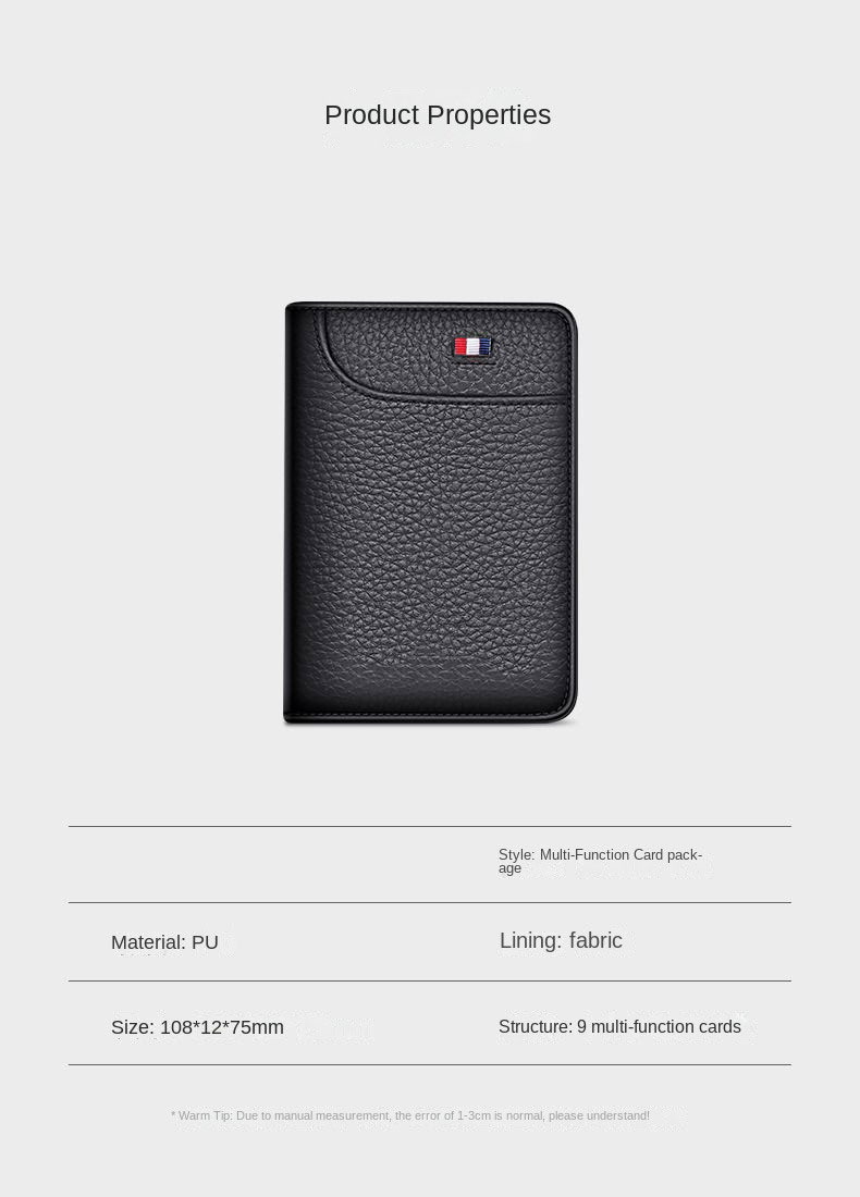 Men's RFID Blocking Slim Wallet - Multi-Functional ID/Card/Driver's ...