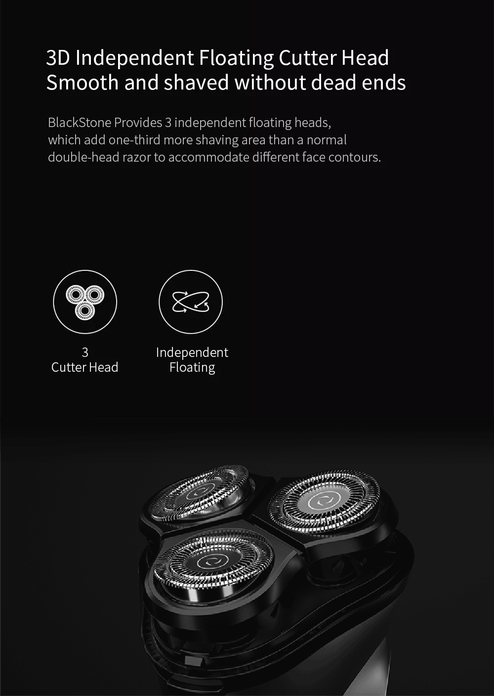 Enchen BlackStone 3D Electric Shaver Razor Men Washable Type-C ...