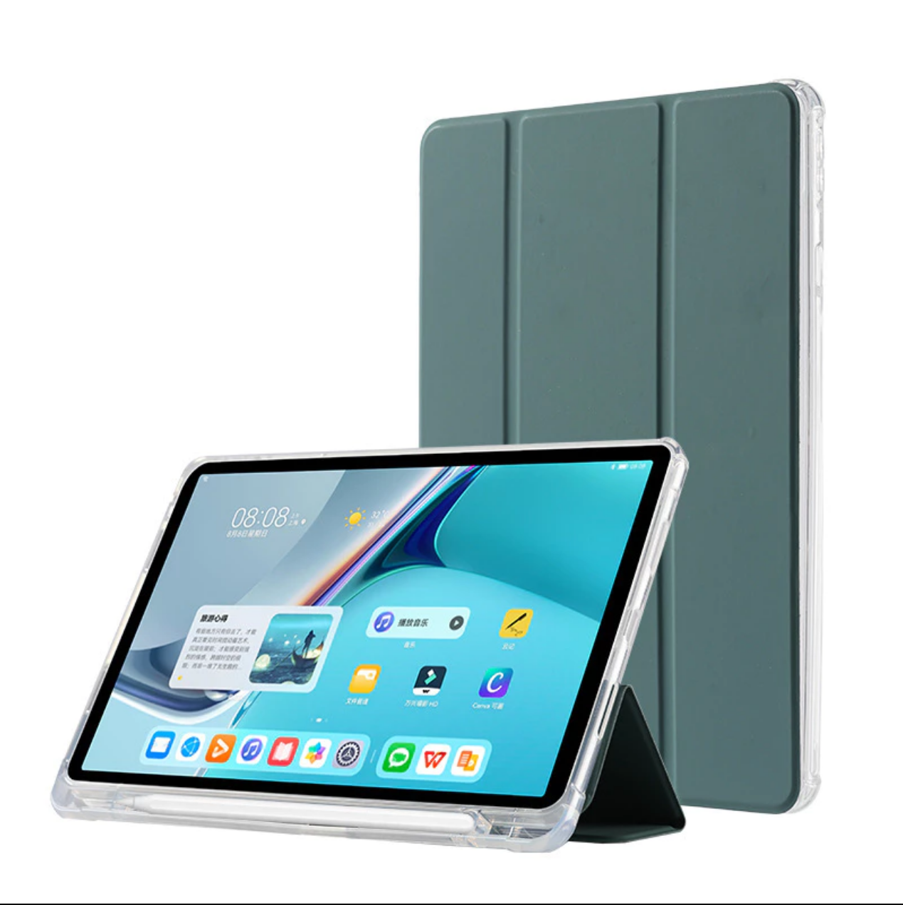 For OPPO Pad SE 11 inch 2025 Acrylic Clear Tablet Case With Pen Slot ...