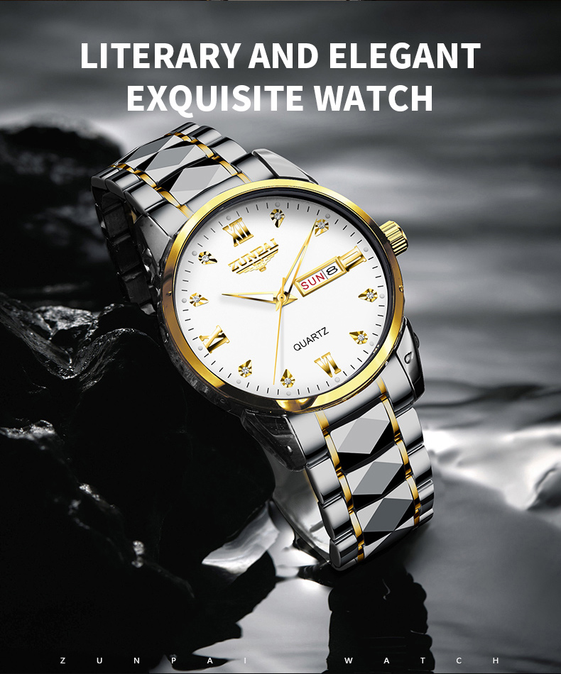 ZUNPAI Watch for Men Waterproof Original Business Luxury Luminous ...