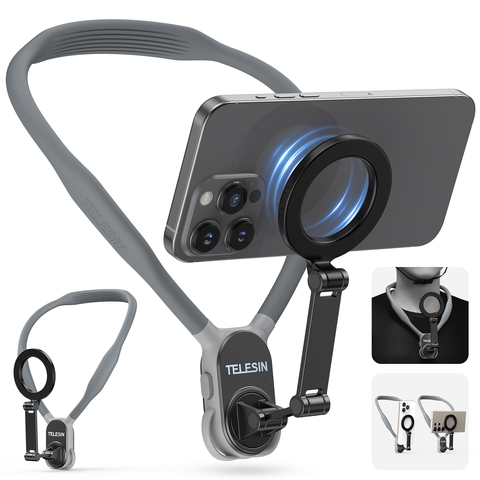 Magnetic Neck Mount for Phones, Neck Cell Phone Holder POV/Vlog Selfie ...