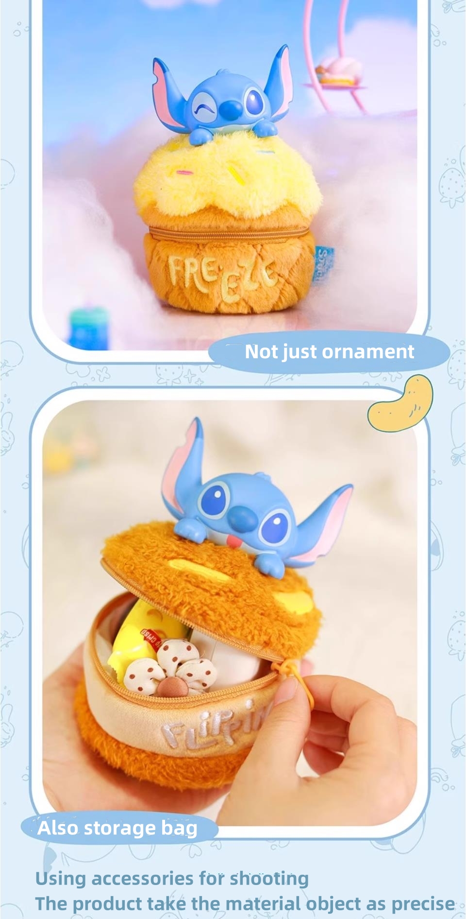 Disney Stitch Fun Foods Series Blind Box Plush Toy Collection | Shopee ...