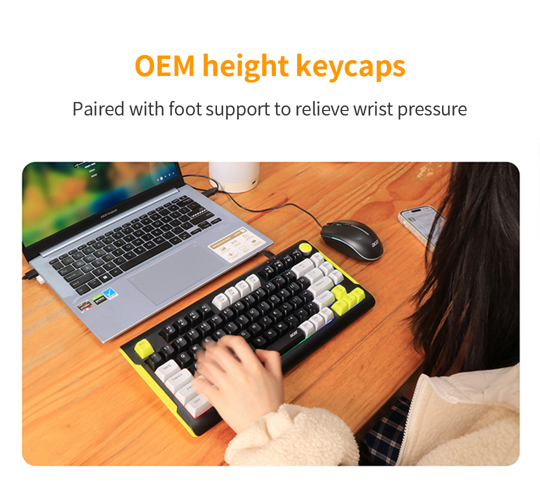 Acer Mini Keyboard OKW223 Wired / Wireless Available 80-Key Compact ...