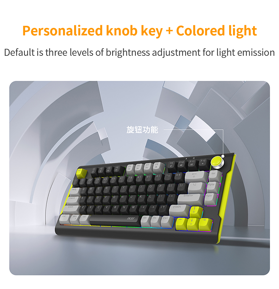 Acer Mini Keyboard OKW223 Wired / Wireless Available 80-Key Compact ...