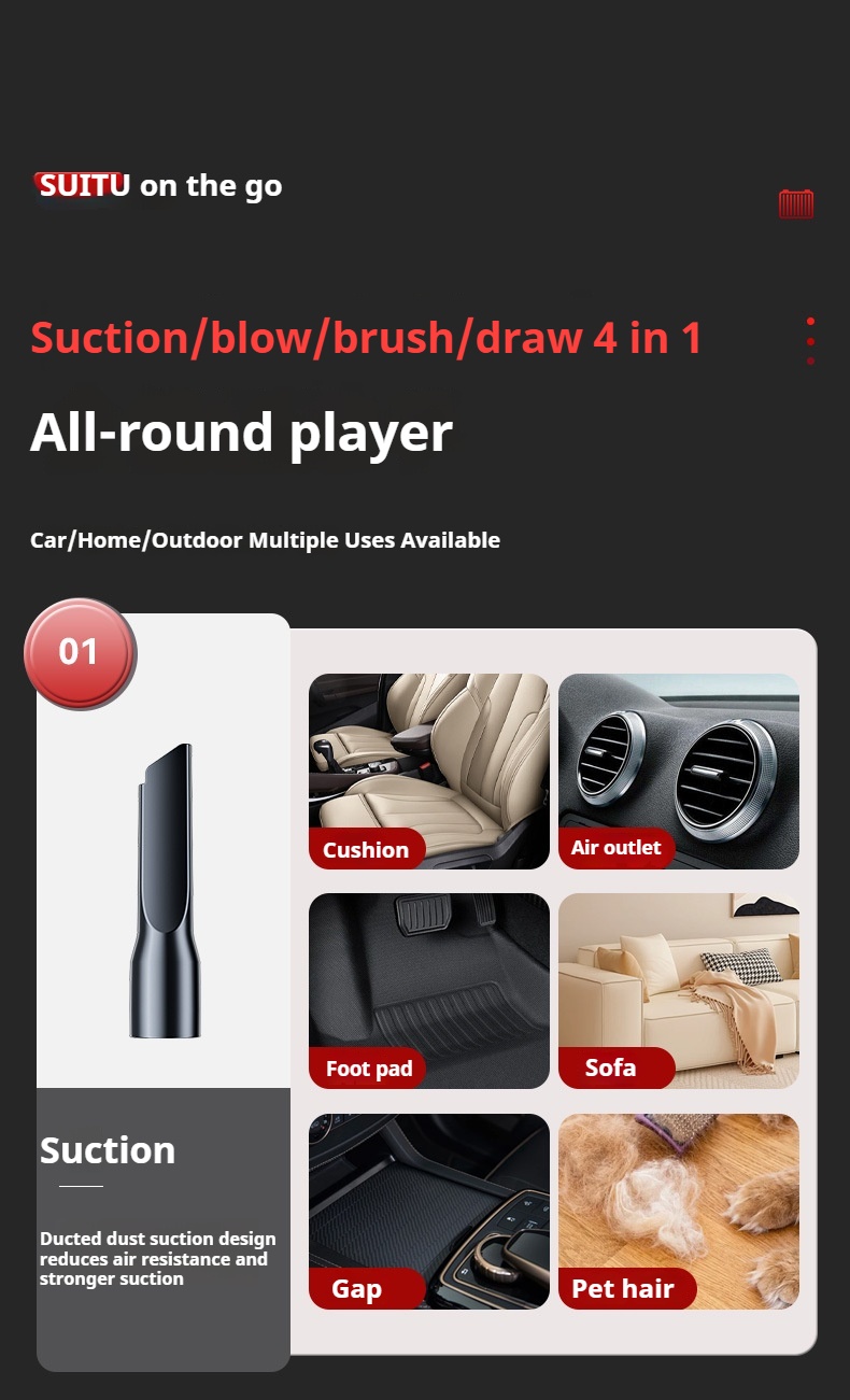 BOHU Cordless Car Pembersih Vakum Kereta Tanpa Wayar Vakum Wayarles ...