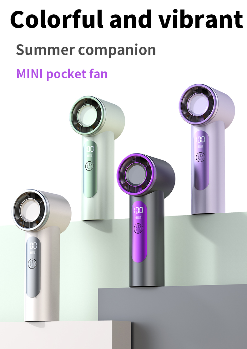 Smallest 4000mAh Portable Mini Handheld Turbo Fan, High-Speed Motor ...