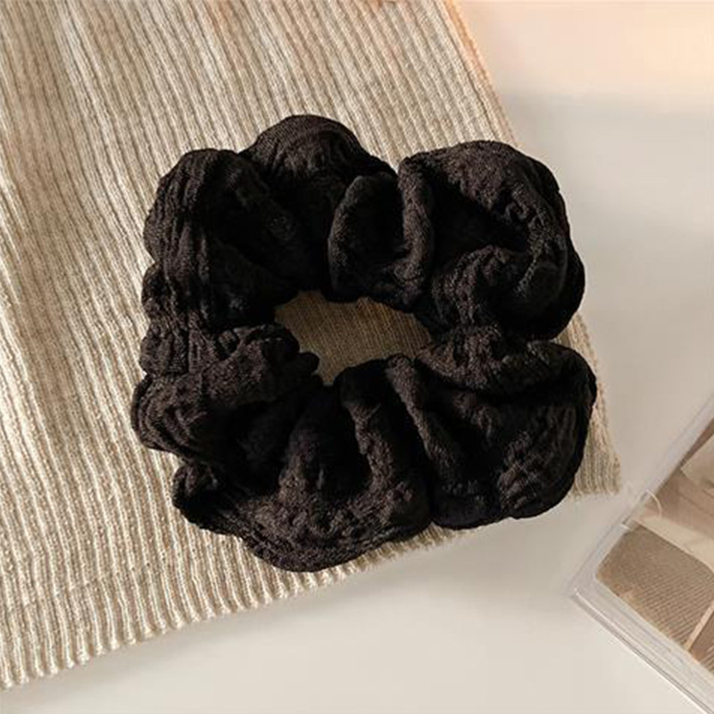 New Korean Puff Scrunchies Set - Simple Retro Ruffled Hair Ties for ...