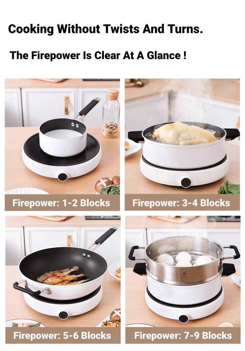 Lifeite Electric Induction Cooker 2100W Portable Induction Cooktop ...