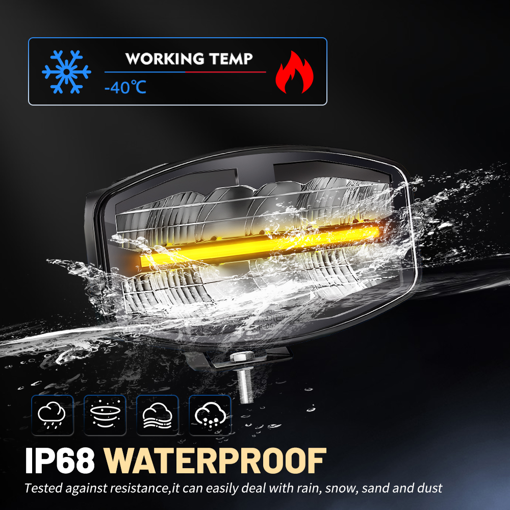 10Inch LED Light Work Light Off road Headlight Spotlight DRL Truck ...