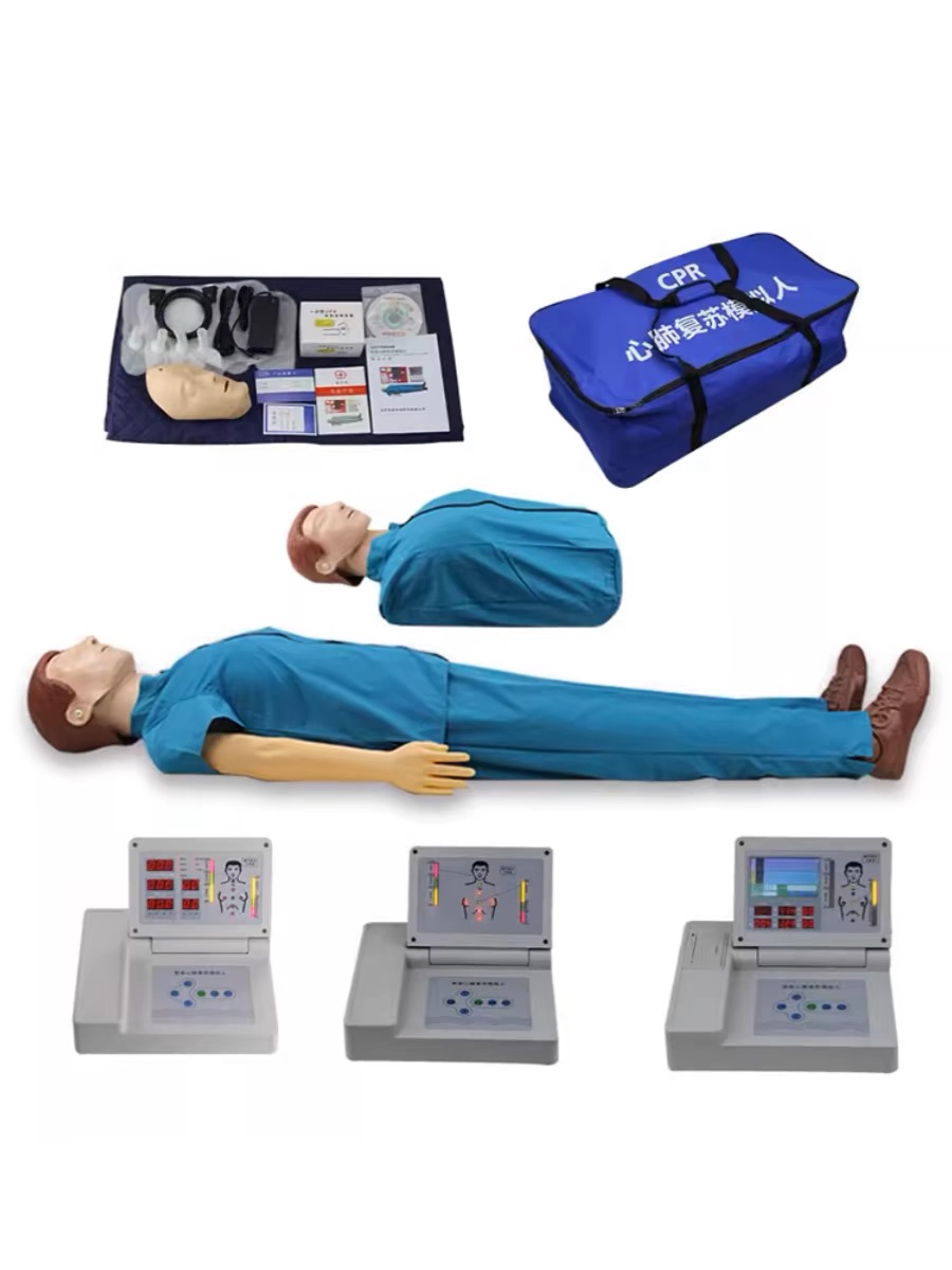 Half Body ADULT CPR Manikin AED First Aid Training Dummy Training Model Human CPR Manikin Half ...