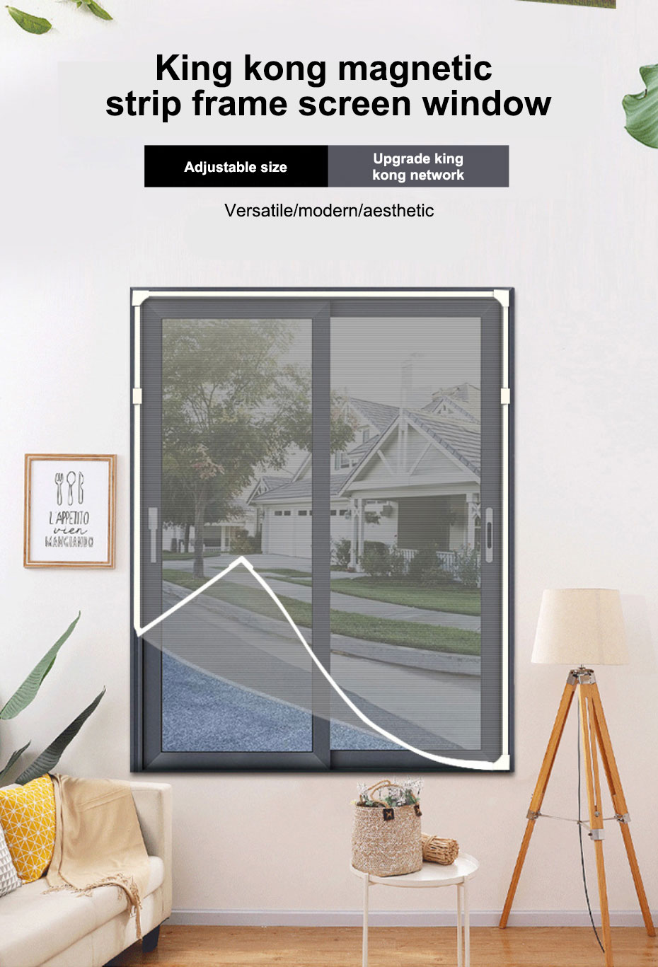 (Full Set ) Diy Magnetic Mosquito Net Insect Screen Window Net Jaring ...