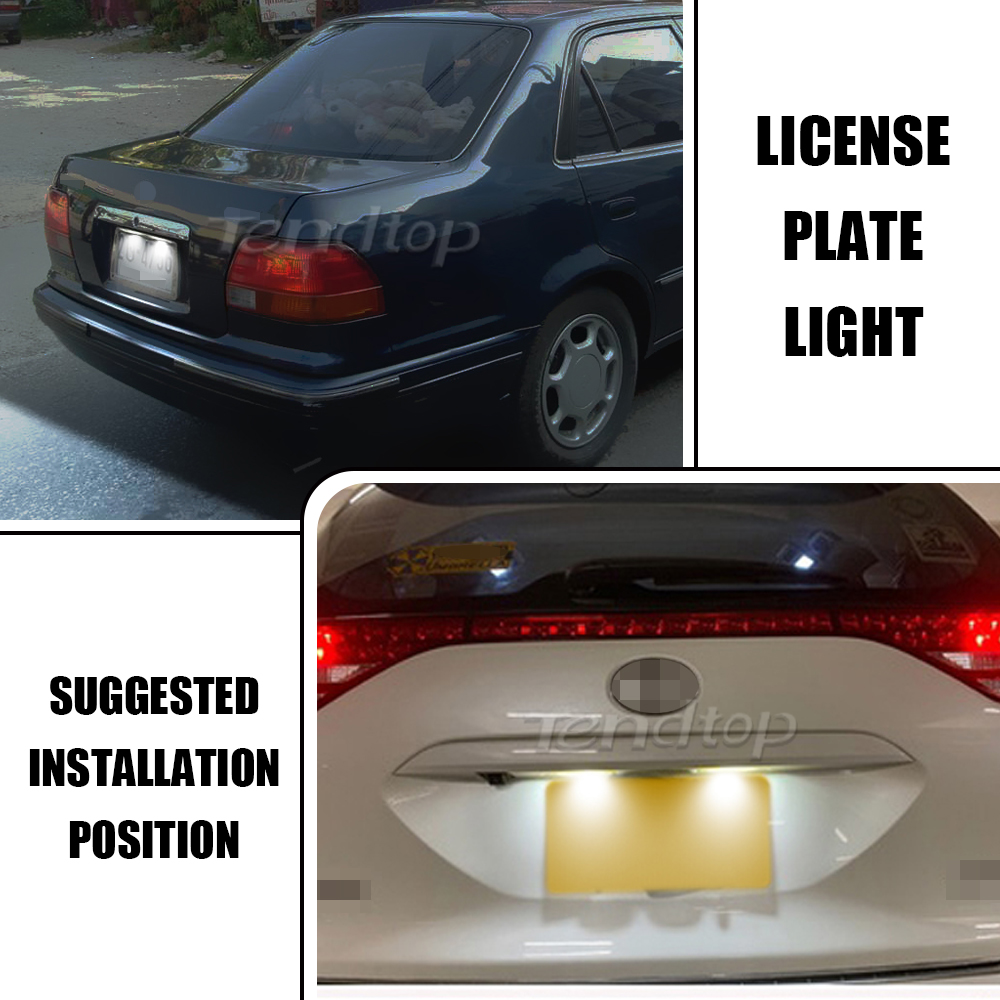 2pcsTOYOTA PREVIA ALTIS WISH VIOS ALPHARD dedicated LED license ...
