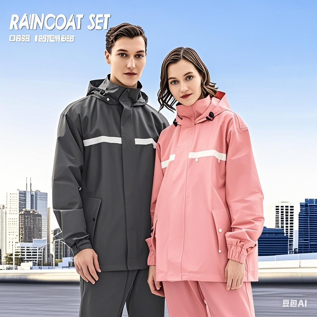ROUBLE Oxford Cloth Raincoat Motorcycle Rainsuit Rain Coat Jacket Suit ...
