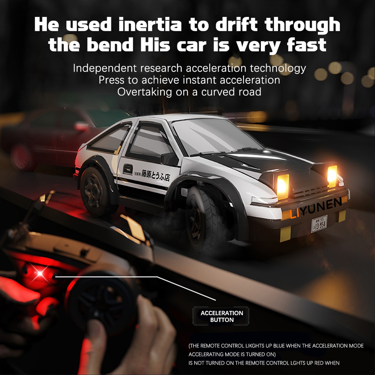 1/64 MINI Desktop RC Drift Car 4WD Full Proportional Throttle Remote ...