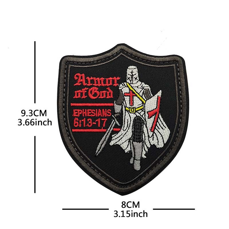 DEUS VULT Knights Crusader Tactical Morale Patch - Embroidered Hook & Loop Badge for Military ...