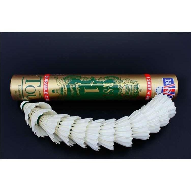 12 Pcs RSL Gold No. 1 High-Quality Goose Feather Shuttlecocks | Shopee ...