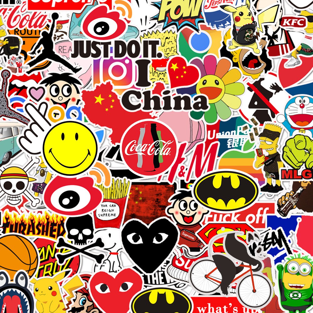 200/100/50pcs Cool Vinyl Stickers Pack Waterproof Graffiti Decals for ...