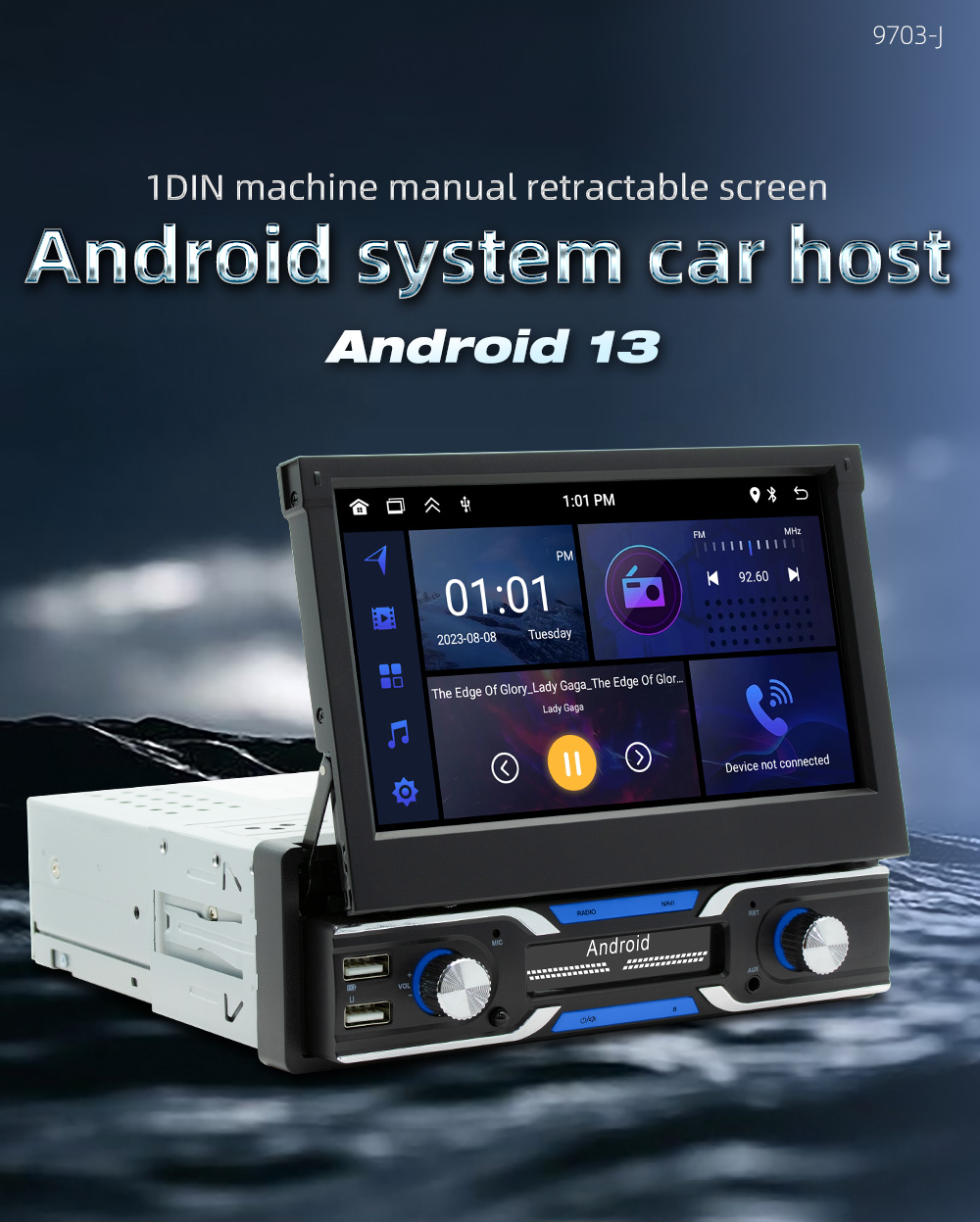 7inch DVR Android car player Multi-function Car Radio Multimedia Video Player Retractable ...
