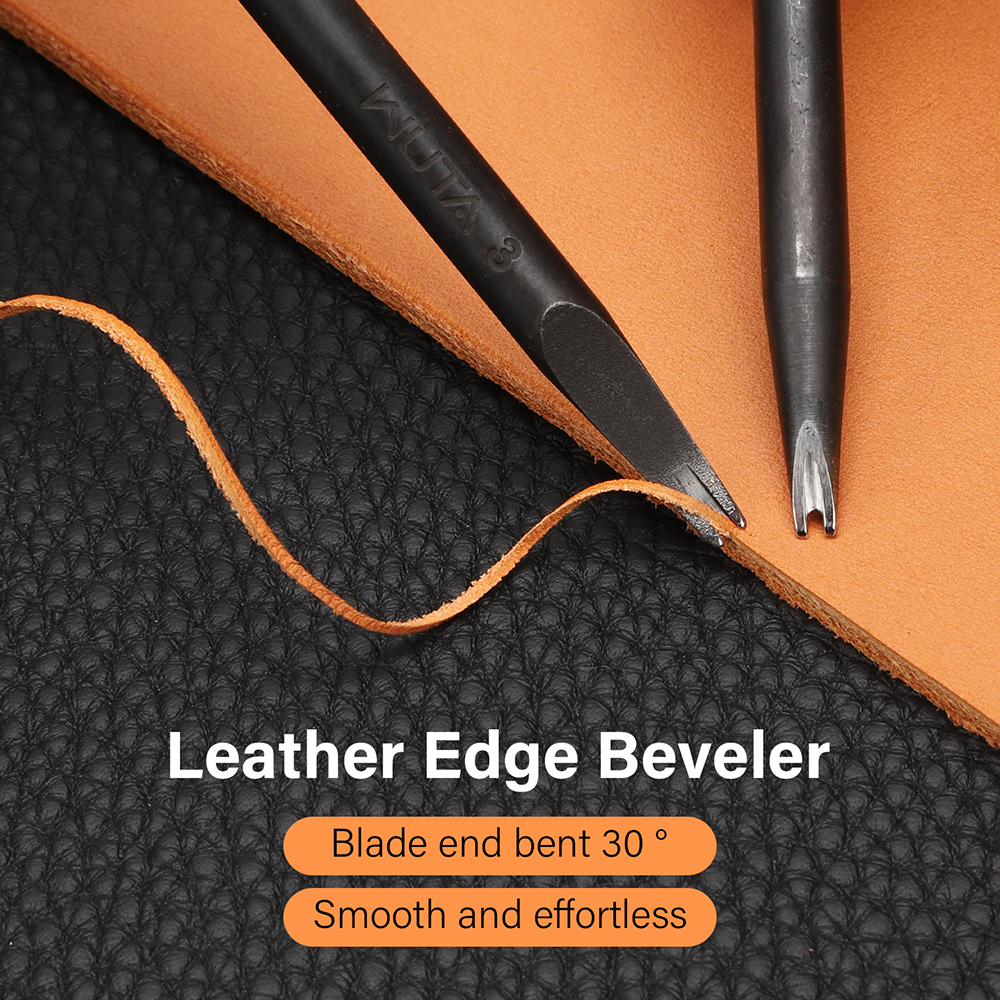 WUTA Leather Edge Bevelers Tool, Edge Stainless Steel Creaser Crimping ...