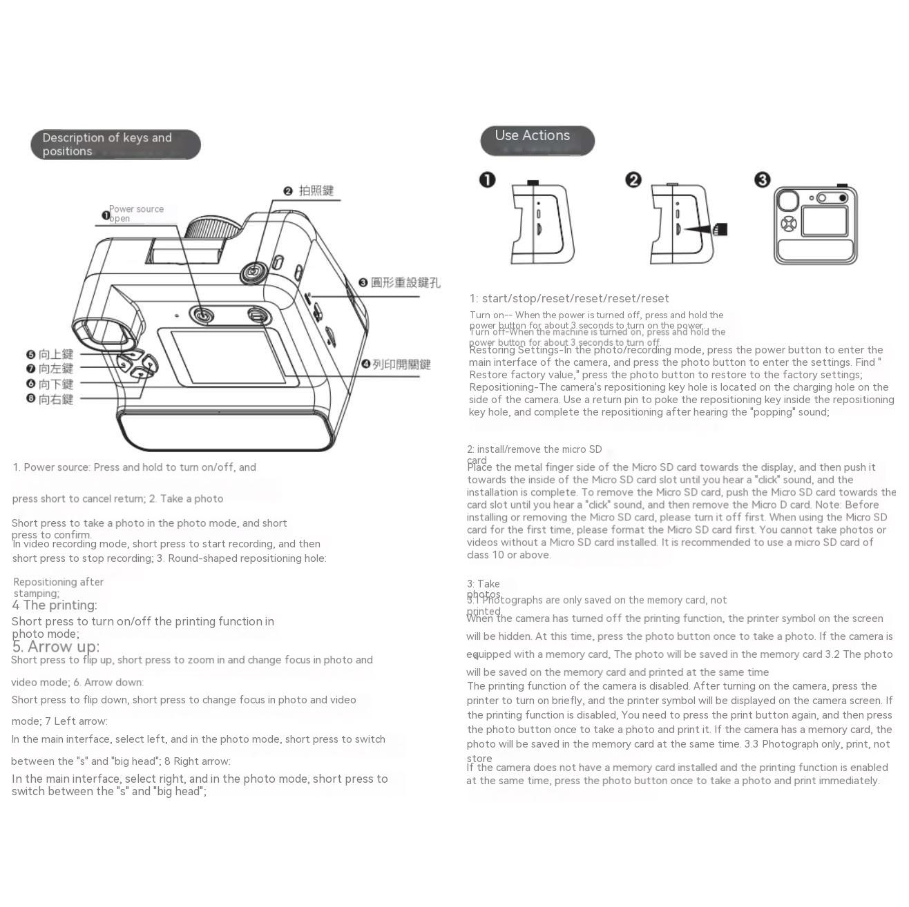 Buzz Lightyear Elsa Little Mermaid Kids Digital Camera Toy with Instant ...