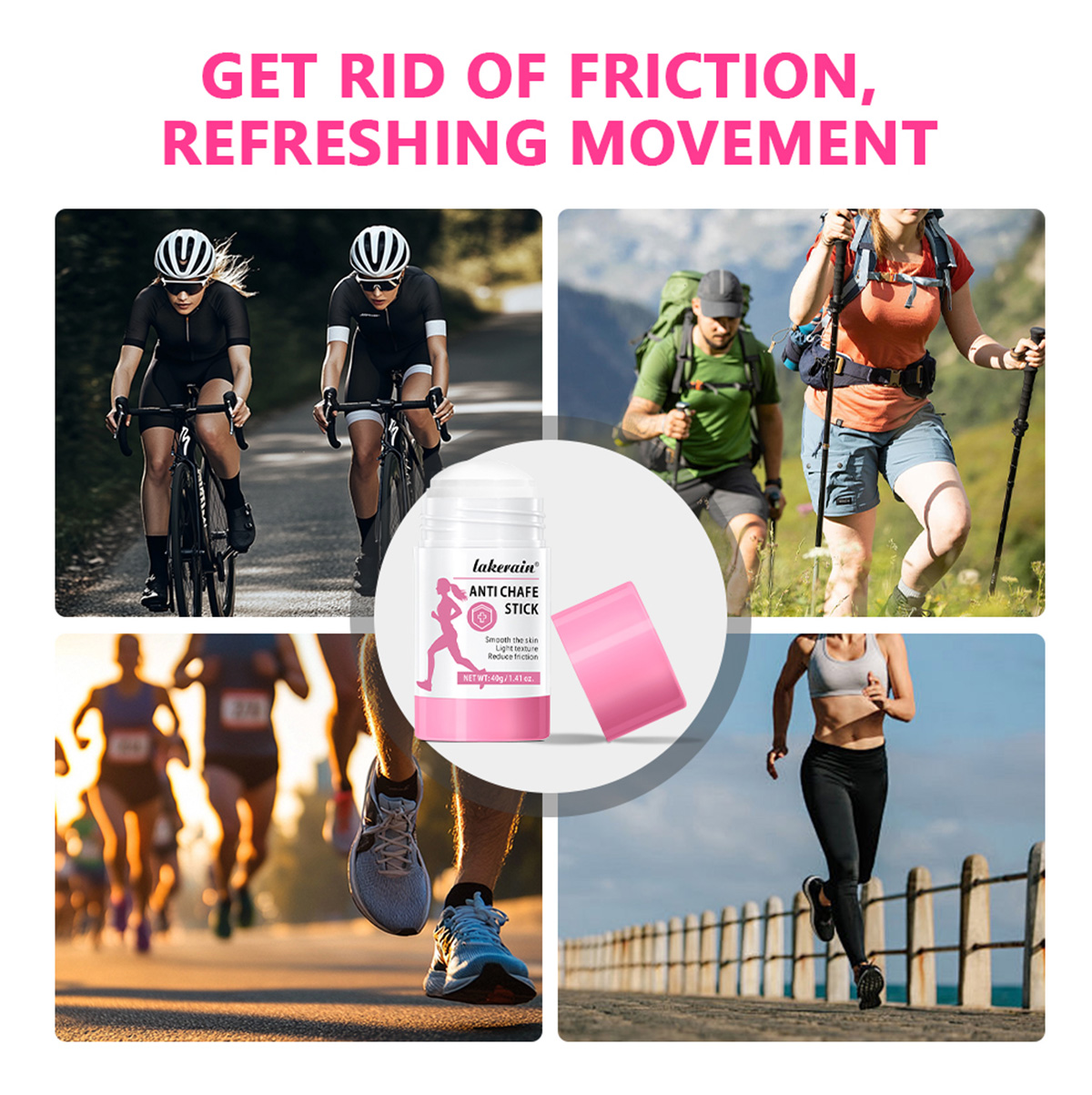 Lakerain Rub Stick Anti-Chafe Stick,Anti-Friction Balm,Use On Inner ...