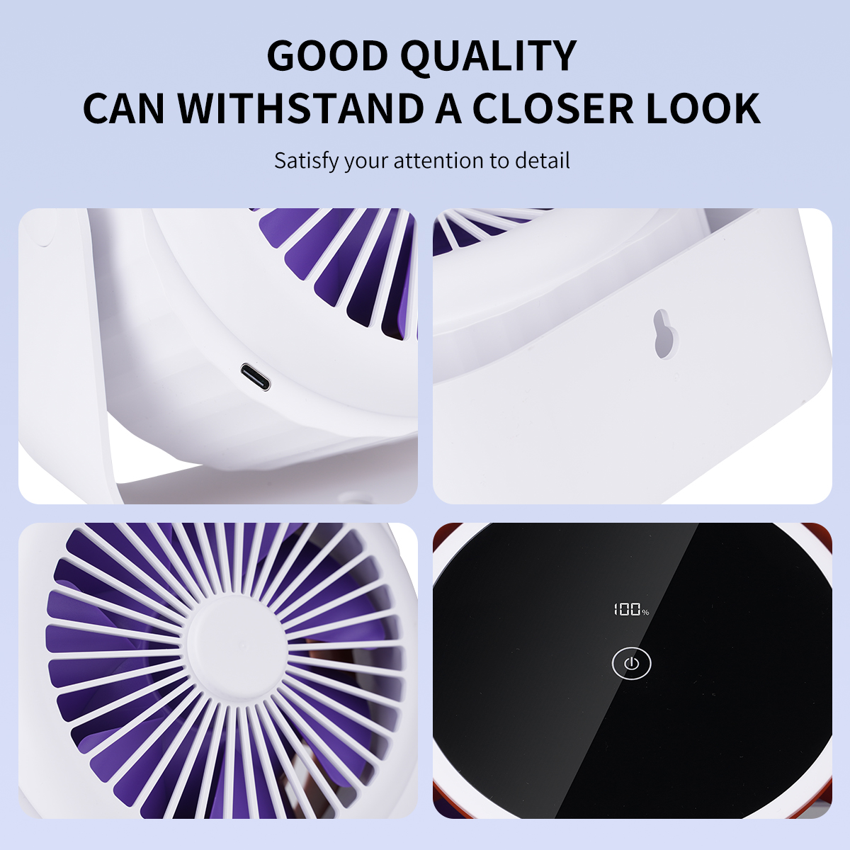 7″ Turbo Table Fan Digital Display 120 Speed Air Circulation ...