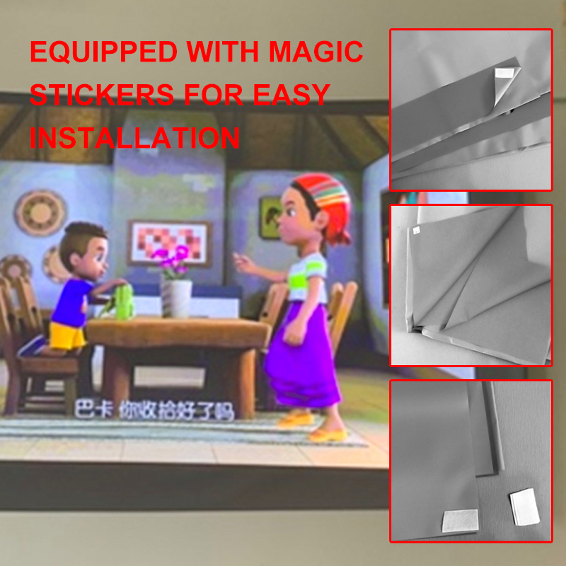 80-inch projector dedicated anti-light screen portable 4K projector ...