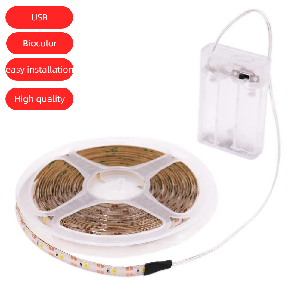 Battery LED Strip Light 5v SMD2835 TV Background Lighting Warm White ...