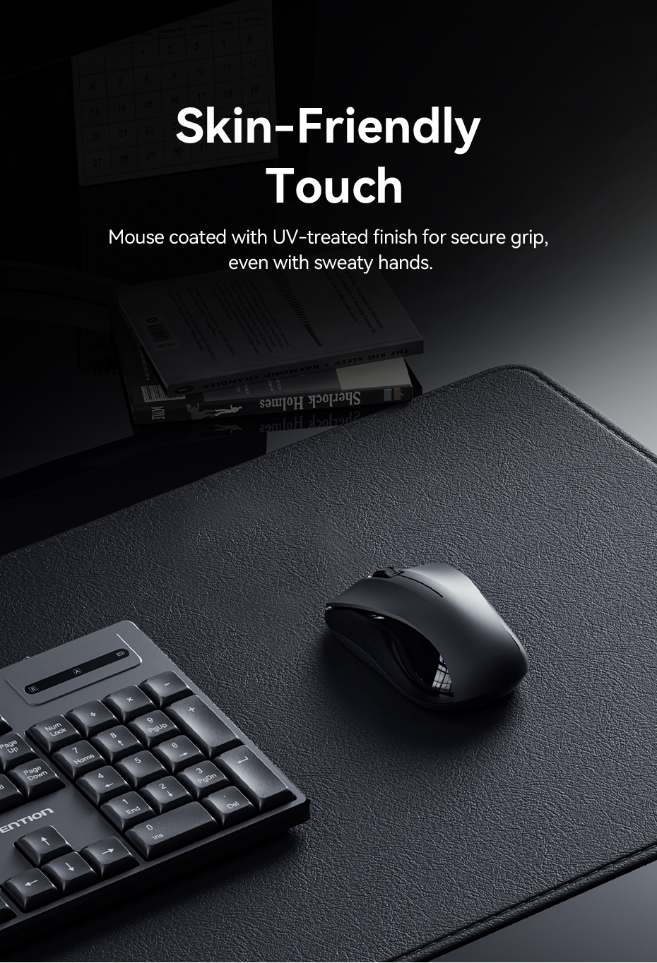 Vention Wireless 2.4G Full-Sized Silent Keyboard and Mouse Combo Slim ...