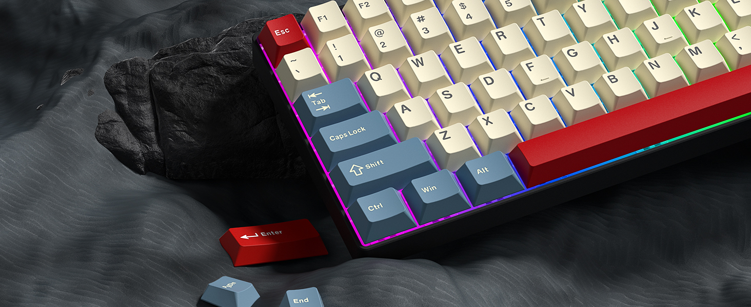 Womier Double Shot 137 Keys PBT Keyset Cherry Profile Minimalist Keycaps for Cherry MX Switches ...