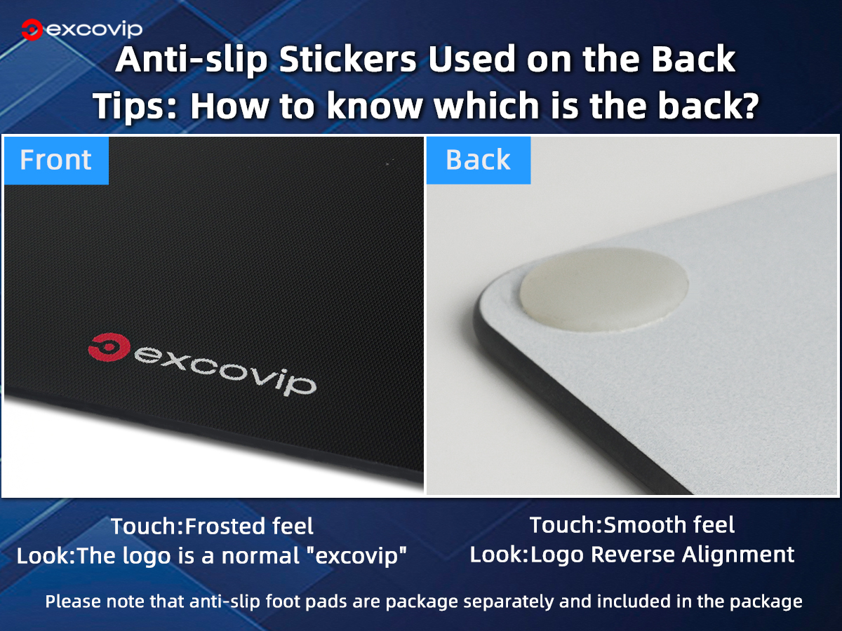 Excovip Tempered Glass Mouse Pad Professional Gaming Waterproof Anti ...