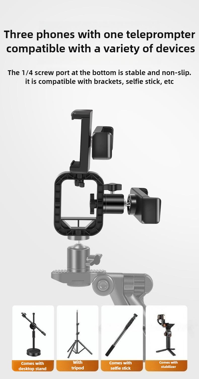 Phone Teleprompter Prompter Bracket Desktop Prompter Tripod Stand for ...