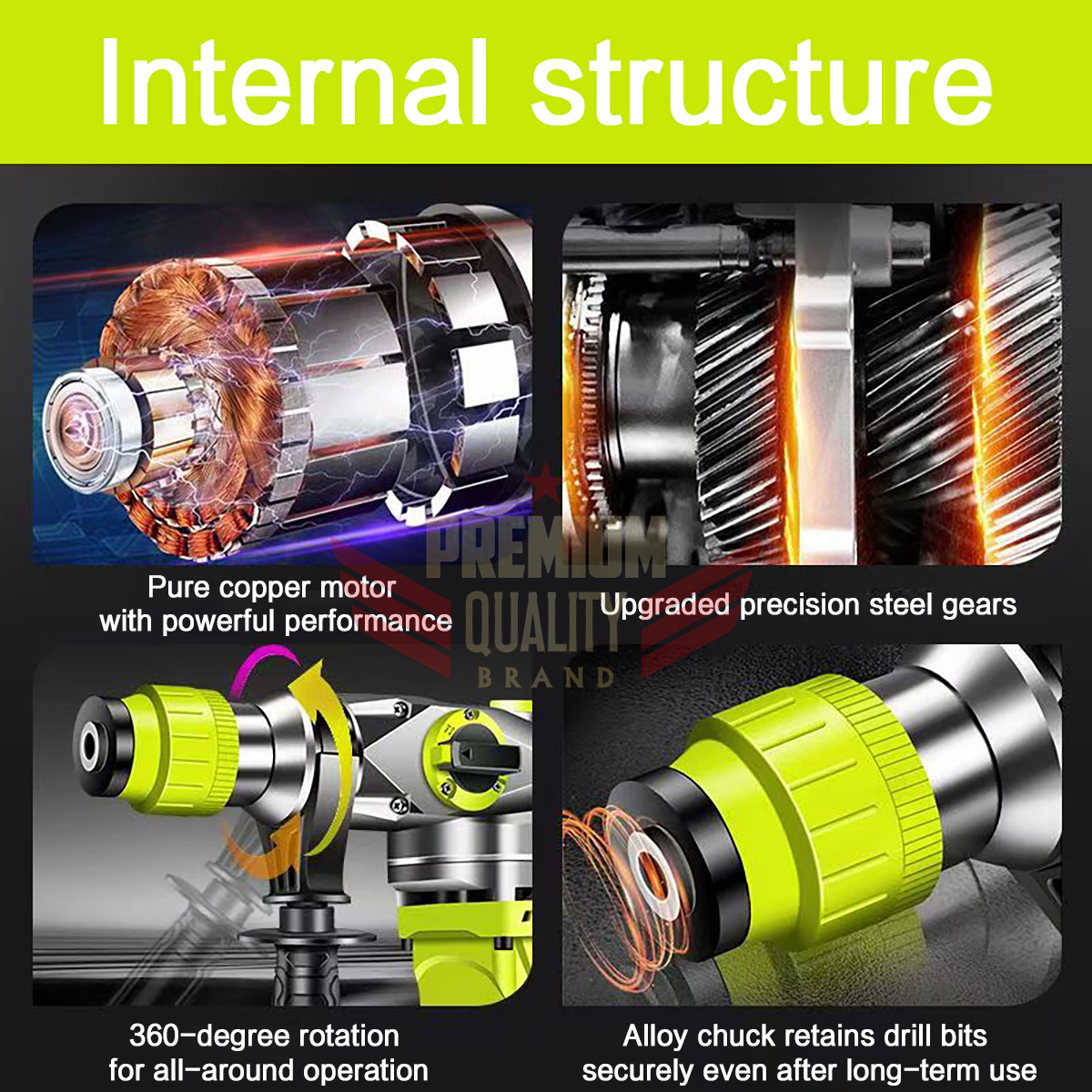 Heavy Rotary Impact Hammer Electric Hammer Drill Screwdriver Concrete ...