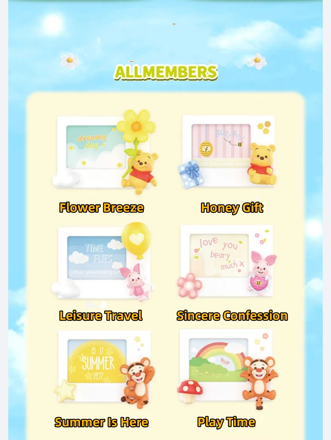 Miniso Disney Winnie the Pooh Instant Photo frame Series Blind Box Toy ...