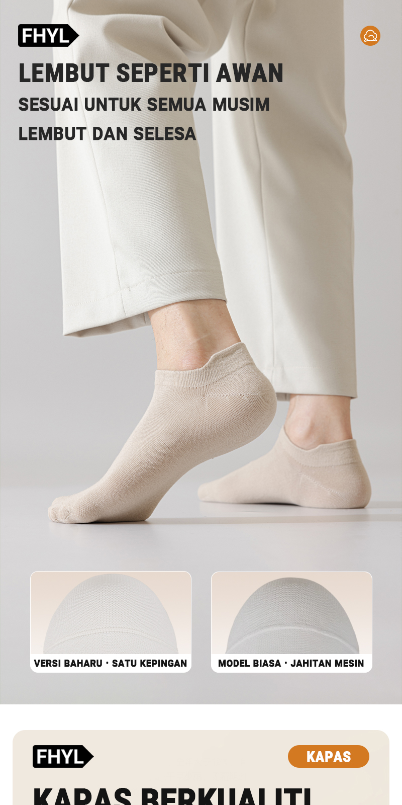 FHYL Pure Cotton Odour Resistant Men Sport Ankle Socks | Shopee Malaysia