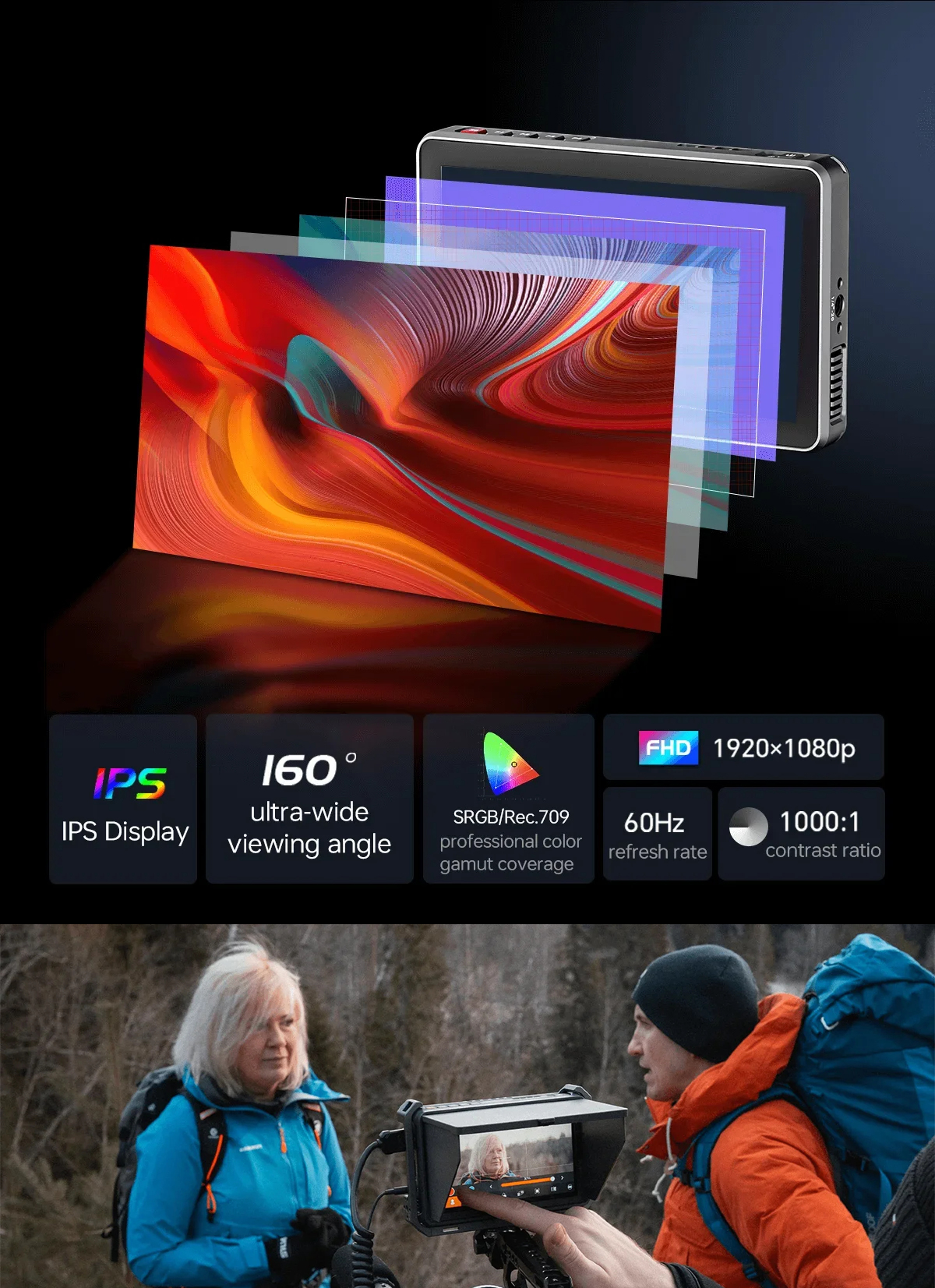 Viltrox DC-X3 DC-X2 6 Inch 4K Touch Screen Portable Monitor 2000 Nits ...