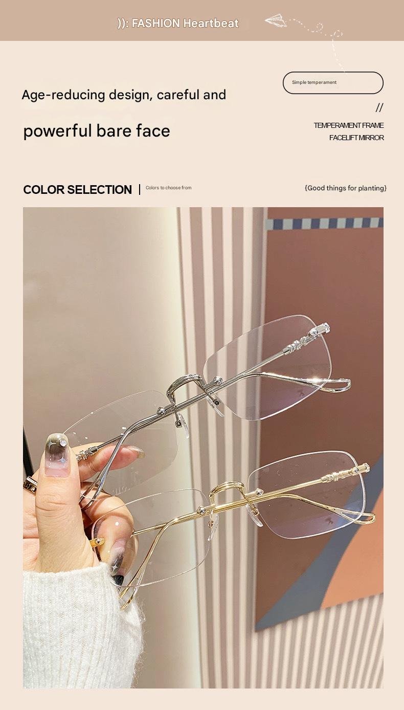 New Anti-Radiation Frameless Glasses for Men and Women - Rimless ...