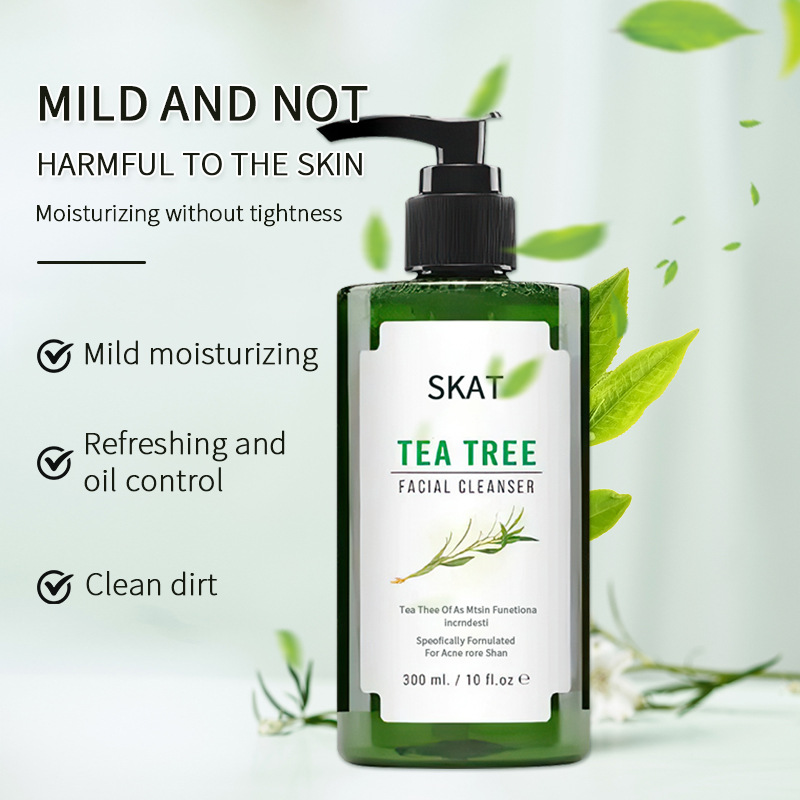 Tea Tree Facial Cleanser Control Deep Clean Foam Whitening Amino Acid ...