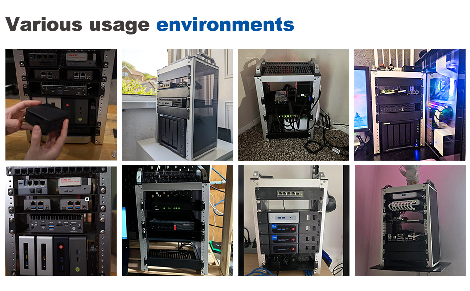 DeskPi RackMate T1, 10 Inch 8U Server Cabinet for Network, Servers ...