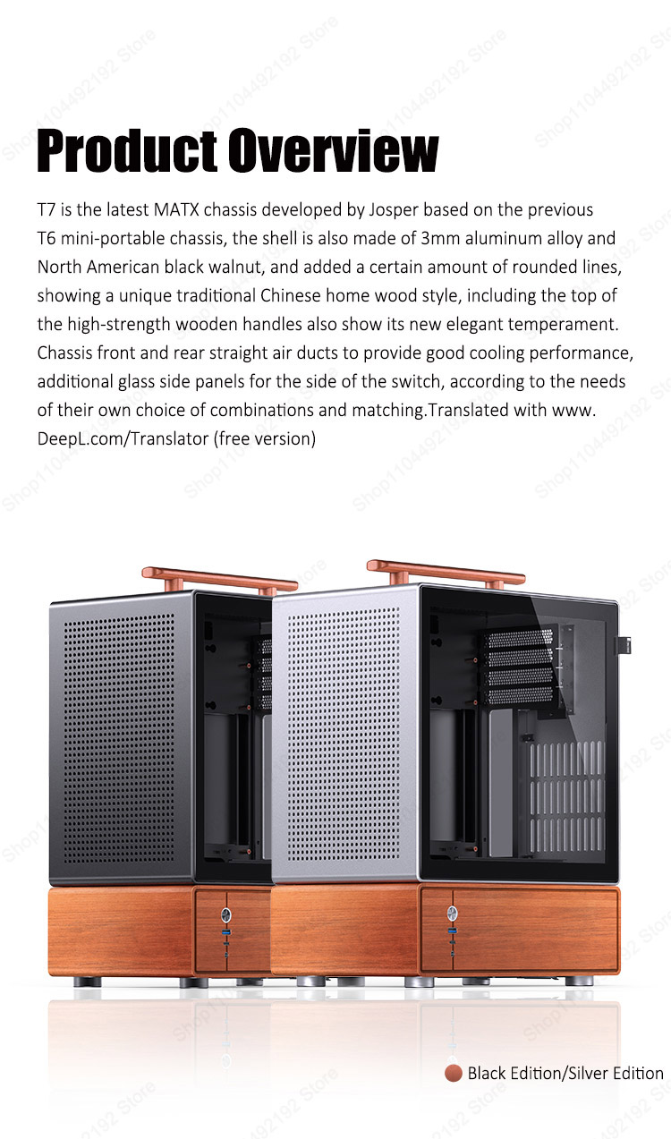 JONSBO T7 aluminum alloy chassis desktop computer desktop portable ...