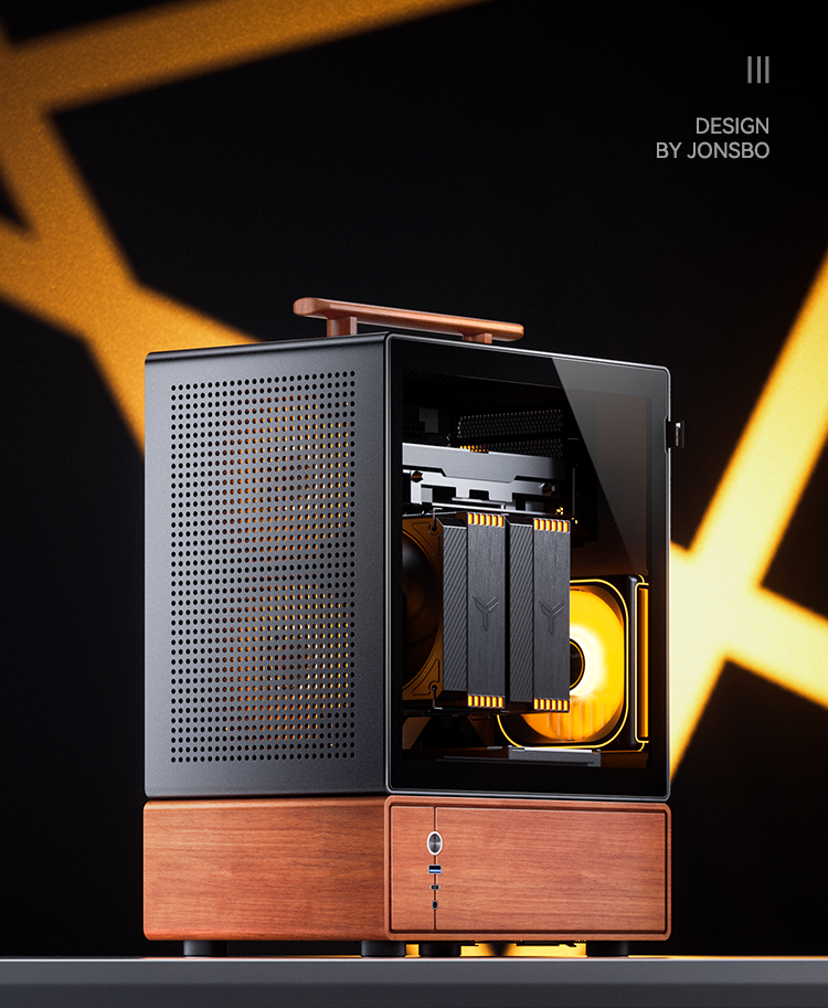 JONSBO T7 aluminum alloy chassis desktop computer desktop portable vertical host shell Type-C ...