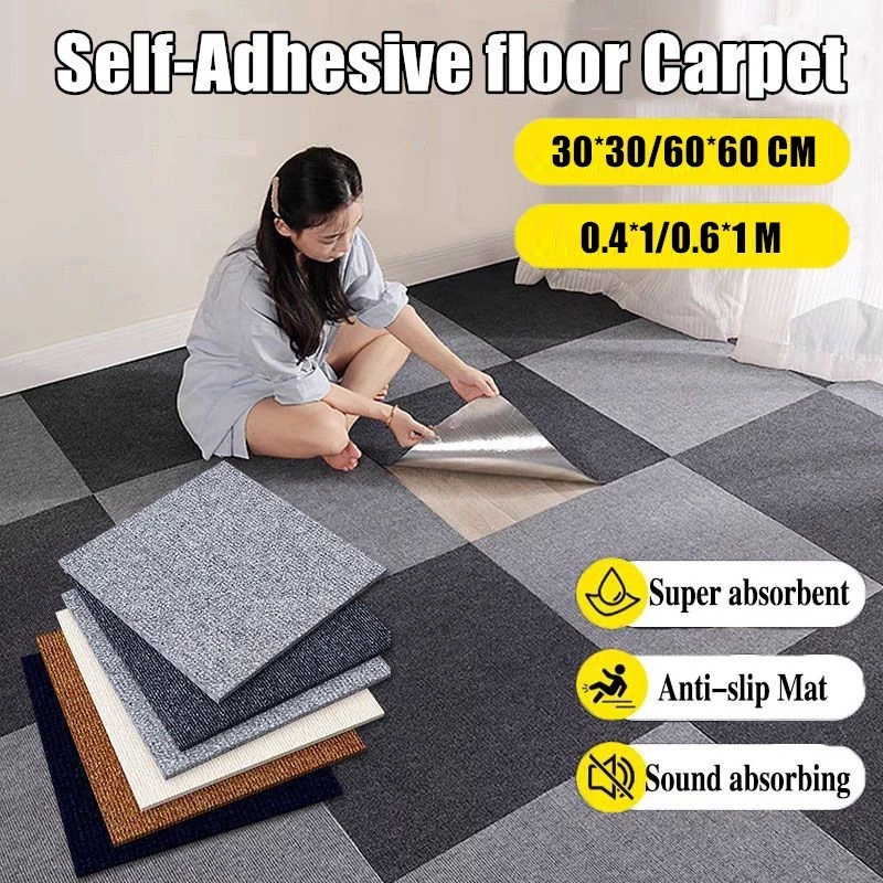 10 PCS Carpet Tile Mat Decoration 30x30cm Japanese style self-adhesive ...