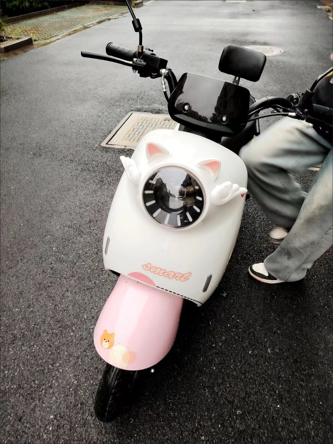 E-Bike Angel Wings Cat Ears Cute Decals For Helmet Aima Tailg ...