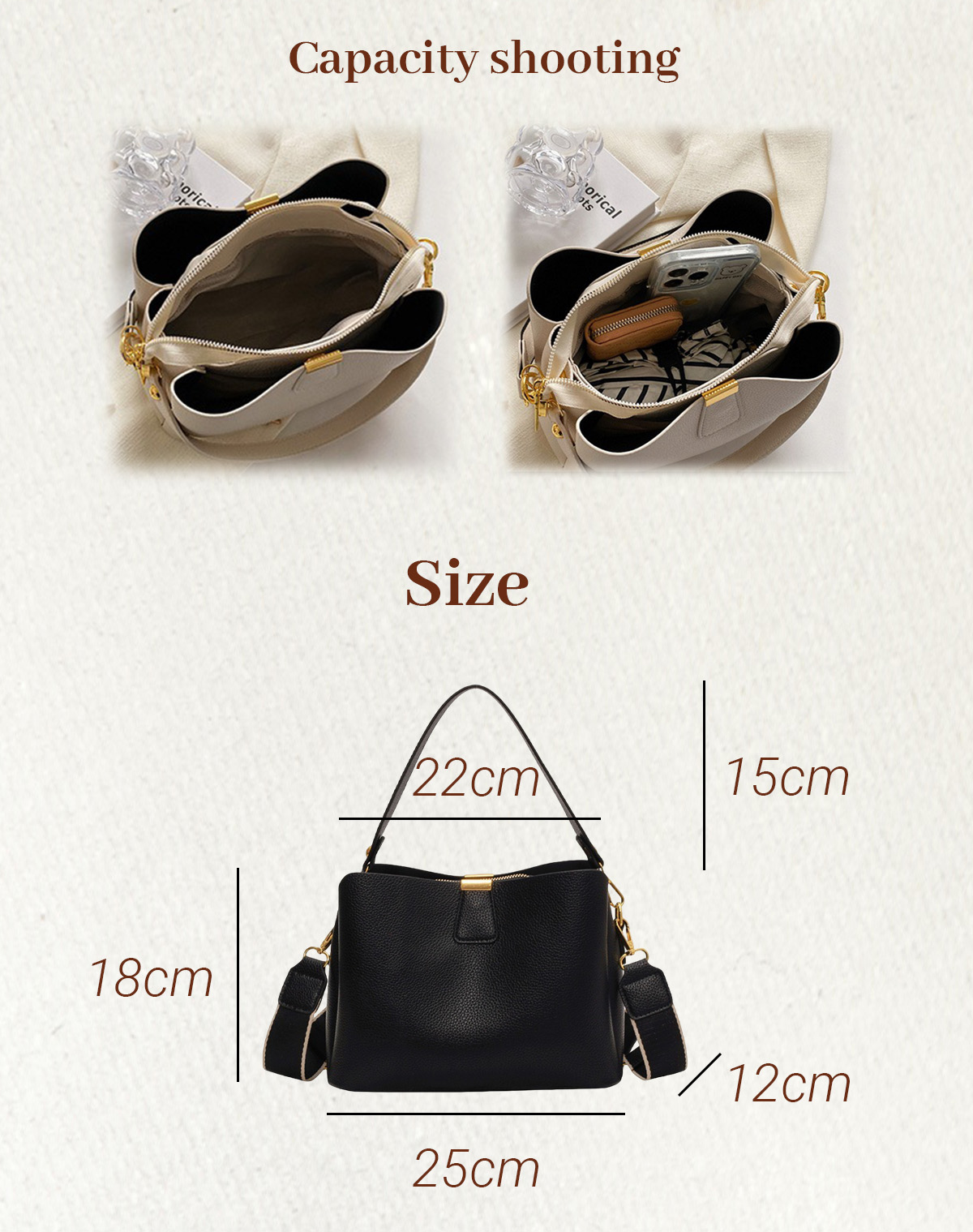 BELLEZZA PURA Handbag Raya 2025 Women Sling Bag Korean Fahion Bucket ...
