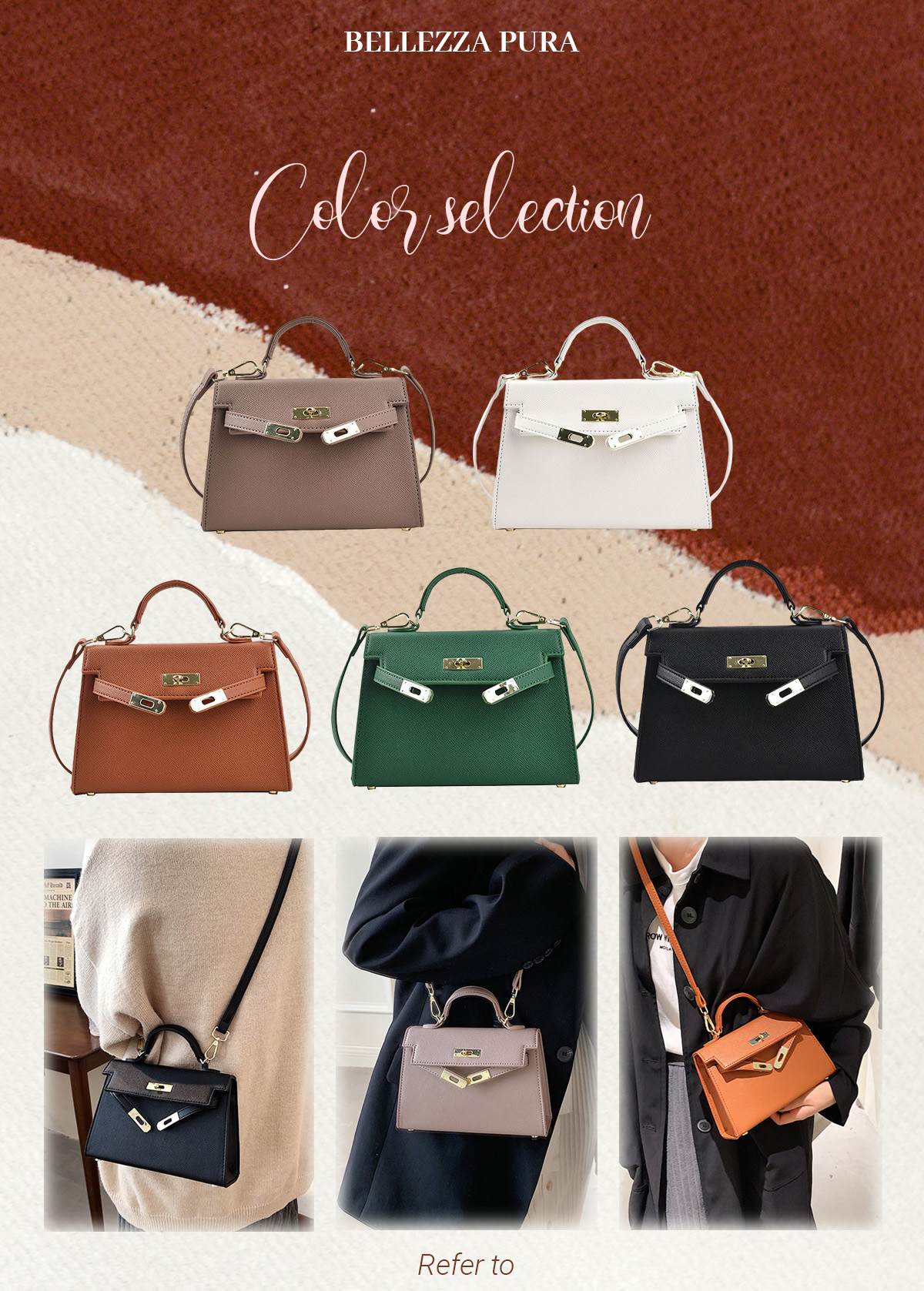 BELLEZZA PURA(READY STOCK) Handbag Women Raya 2025 Fashion Sling Bag ...