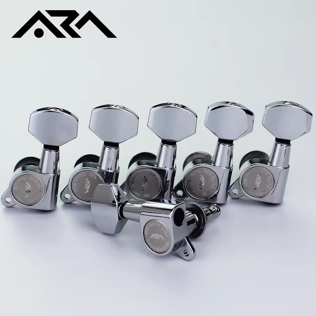ARM Electric Guitar Machine Heads Tuners for ST TL Tele Silver Tuning ...