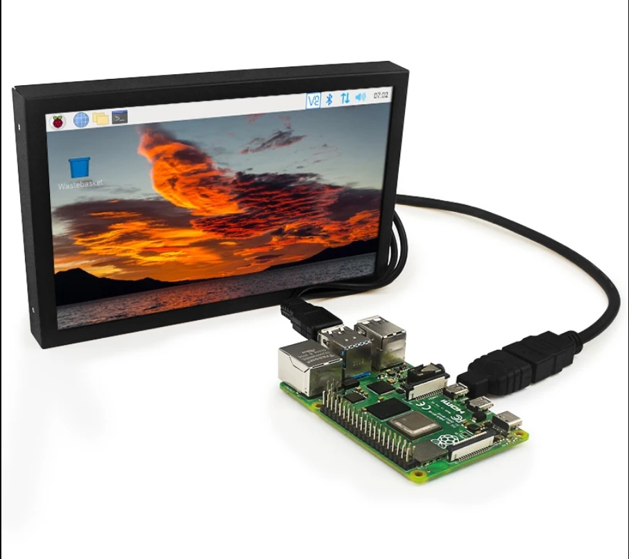 7 Inch Portable Monitor 1024x600 IPS LCD HDMI-compatible VGA AV Input ...