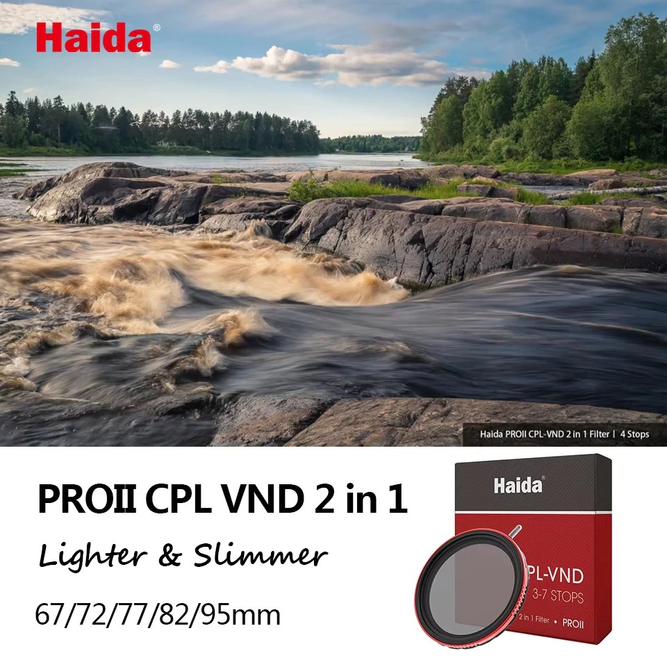 Haida PROII CPL-VND 2 in 1 Filter With 3-7 Stops ND8 ND128 for Camera ...
